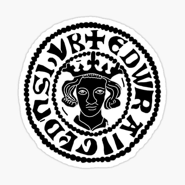 "Edward the first hammered coin BLACK AND WHITE" Sticker for Sale by ...