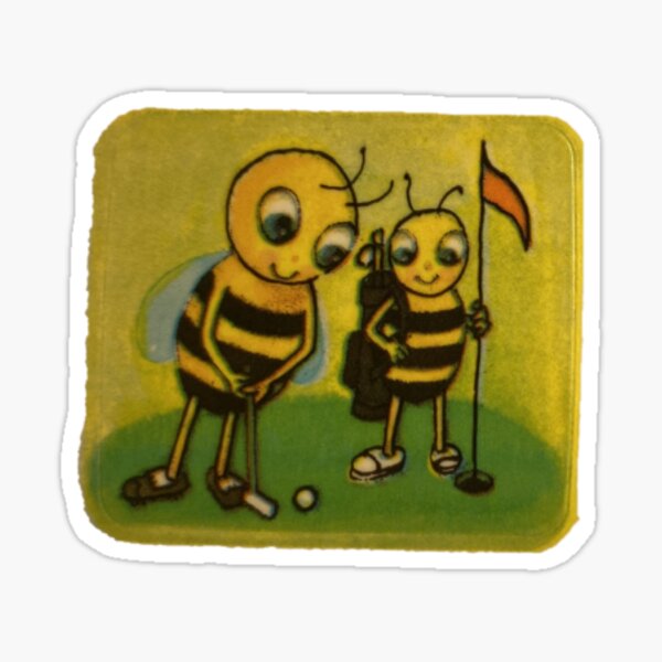 "Vintage Golf Bees" Sticker for Sale by Finny838 | Redbubble