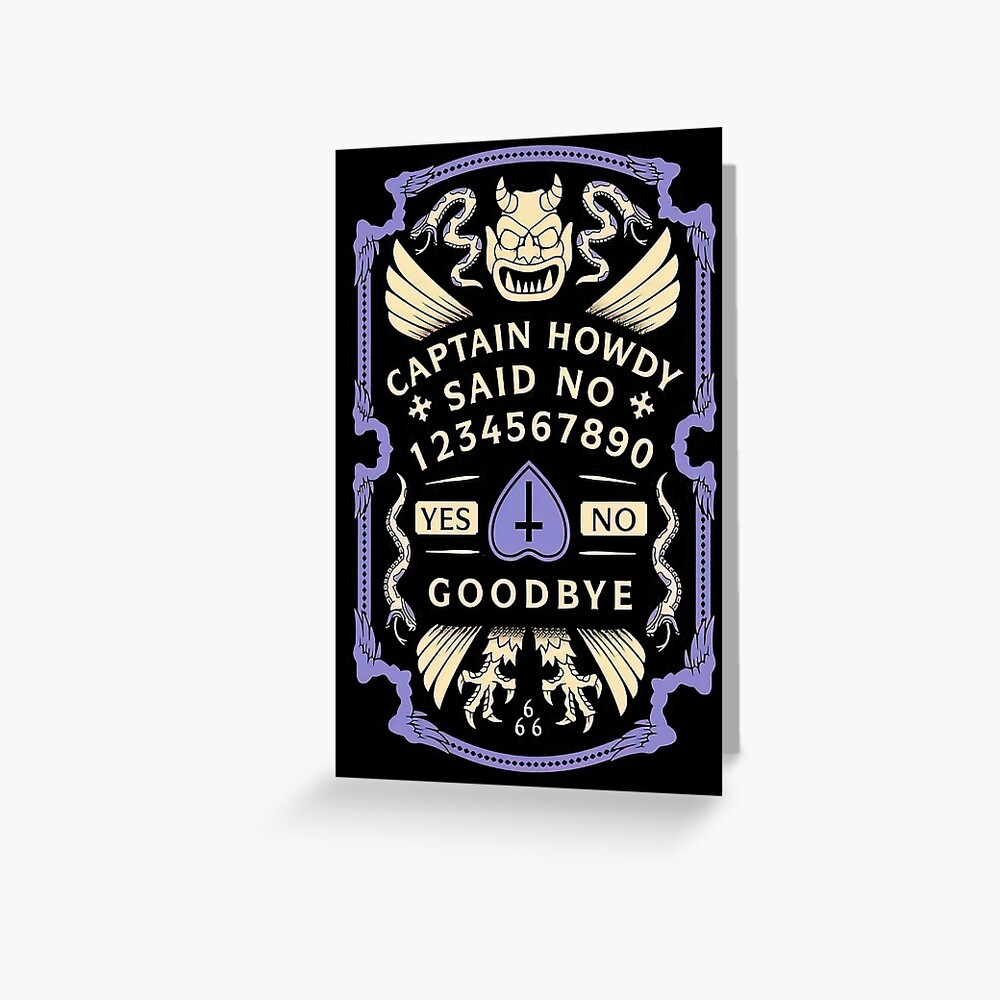 "Captain Howdy Exorcist Spirt Board Pazuzu Occult" Greeting Card for ...