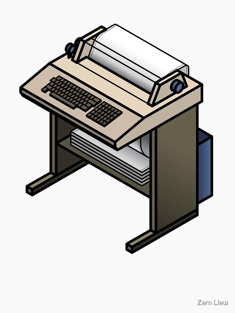 "Mainframe Teletype Printer" T-shirt for Sale by zern | Redbubble ...