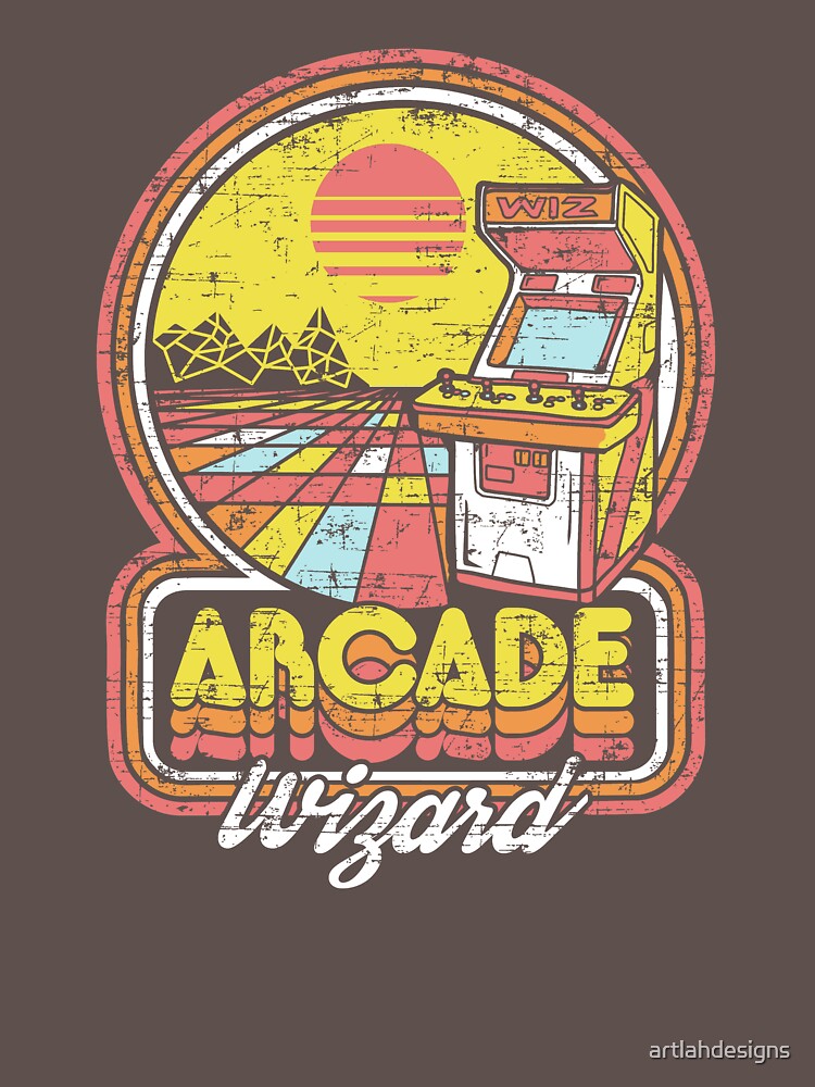 "Arcade Wizard" T-shirt for Sale by artlahdesigns | Redbubble | gamer t ...