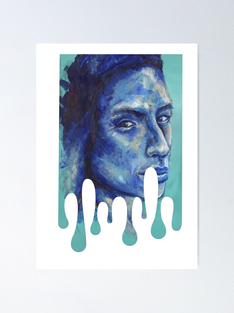 "Drip Portrait - 01" Poster for Sale by justcreateok | Redbubble