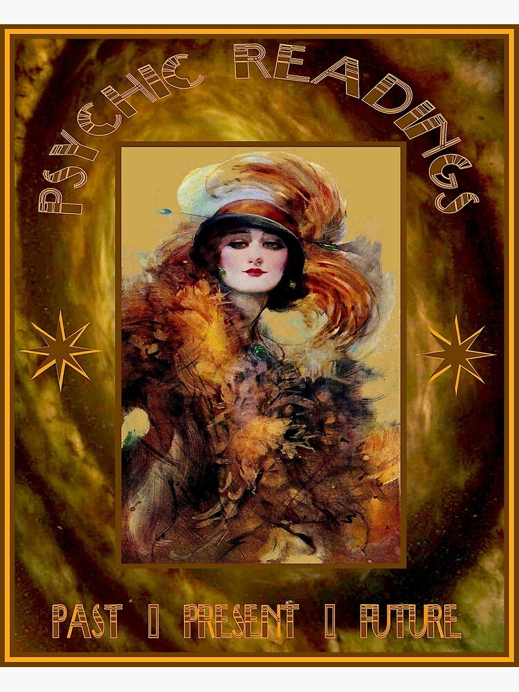 PSYCHIC READINGS: Vintage Fortune Telling Print Premium Matte Vertical ...