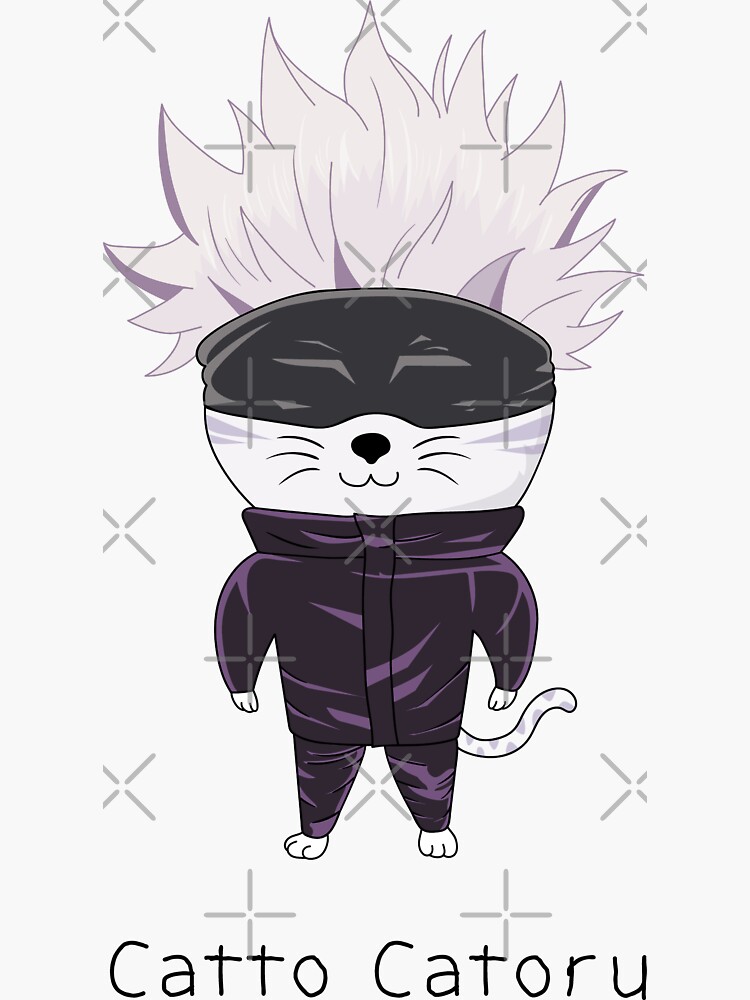 "catto catoru jjk" Sticker for Sale by wordspotrayal | Redbubble