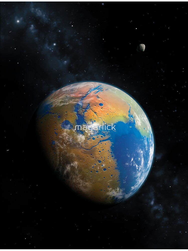 "Blue Mars - V2" Sticker for Sale by magarlick | Redbubble