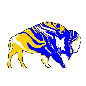 "Blue and Gold Sabres Buffalo " Sticker for Sale by maddyferriter ...