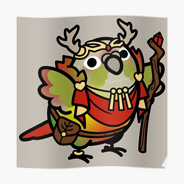 "Chubby Dungeons and Dragons Druid Bird" Poster for Sale by birdhism ...