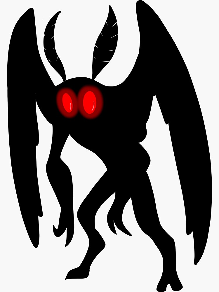 "Mothman Silhouette " Sticker for Sale by PondcrestART | Redbubble