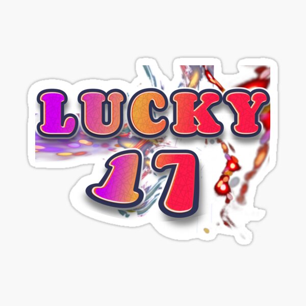 "Lucky 17" Sticker for Sale by Umojo77 | Redbubble