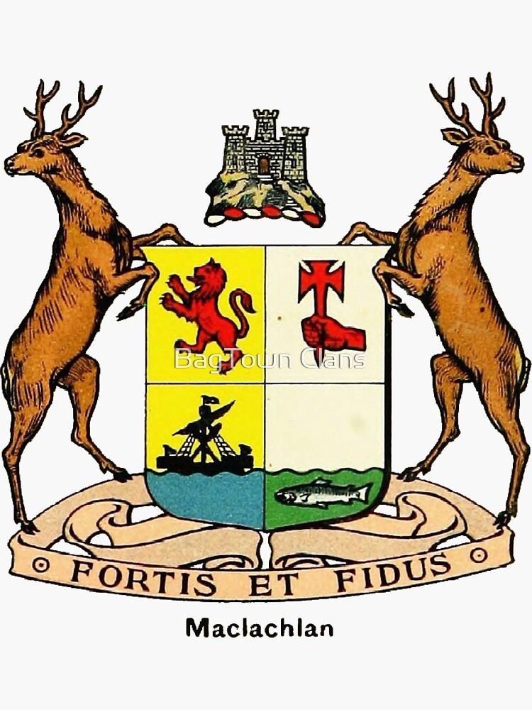 "Maclachlan Scottish Clan Coat of Arms" Sticker for Sale by ljrigby ...