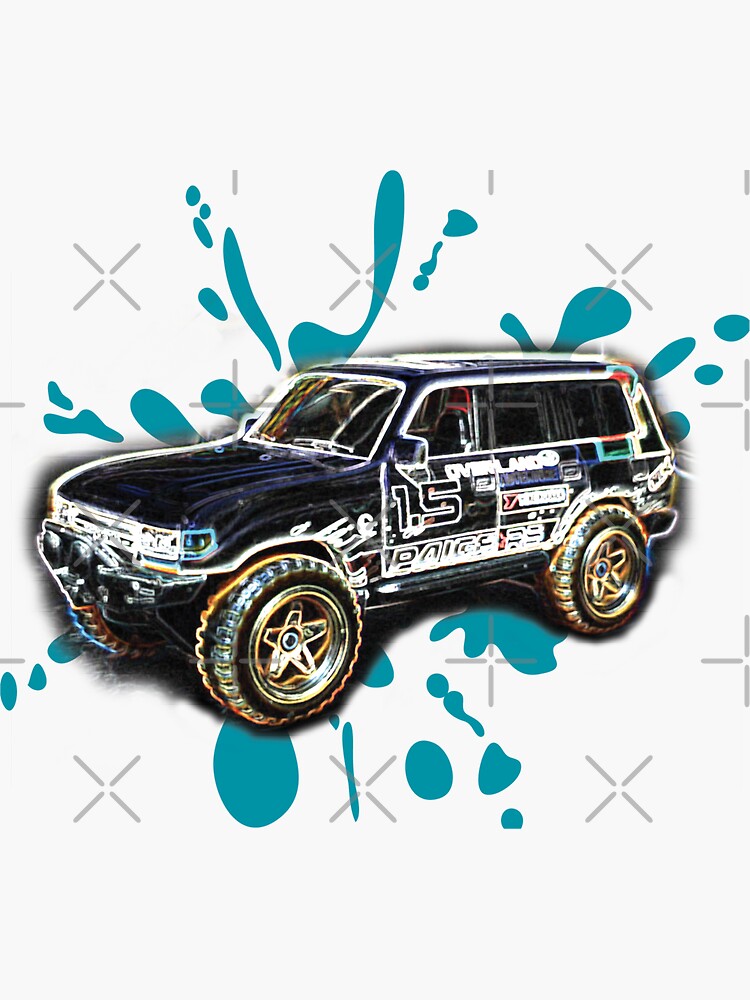 "Amazing colored off road car splash " Sticker for Sale by Ursache ...