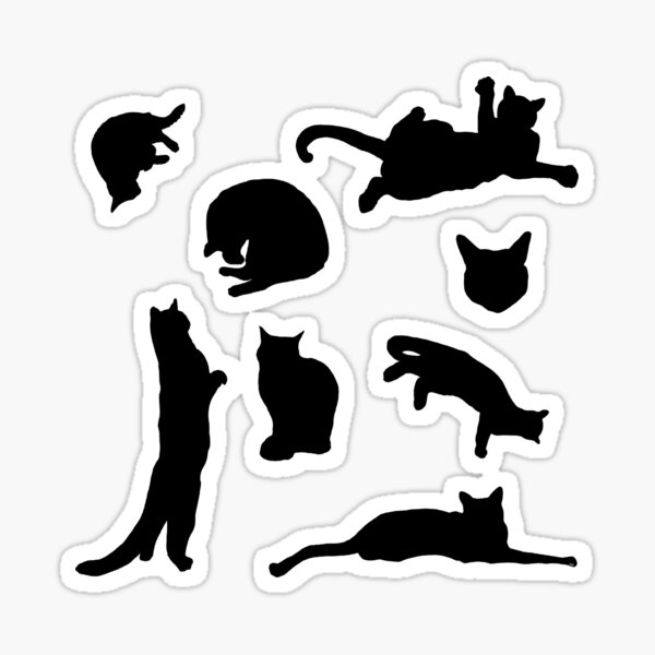 "Shadow Cats being cats" Sticker for Sale by designsSKA | Redbubble