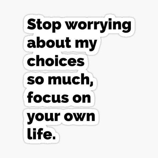 "Worrying." Sticker for Sale by LettersOnStuff | Redbubble