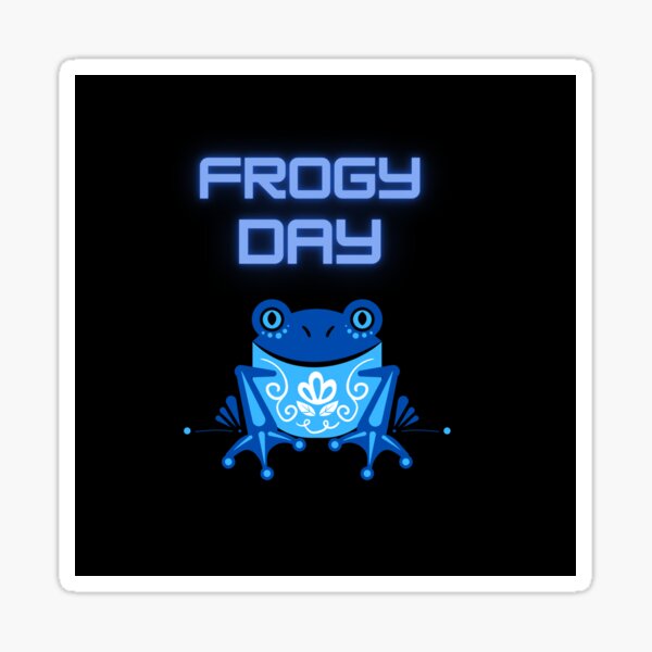 "Neon Blue Frog" Sticker for Sale by jessypaul027 | Redbubble