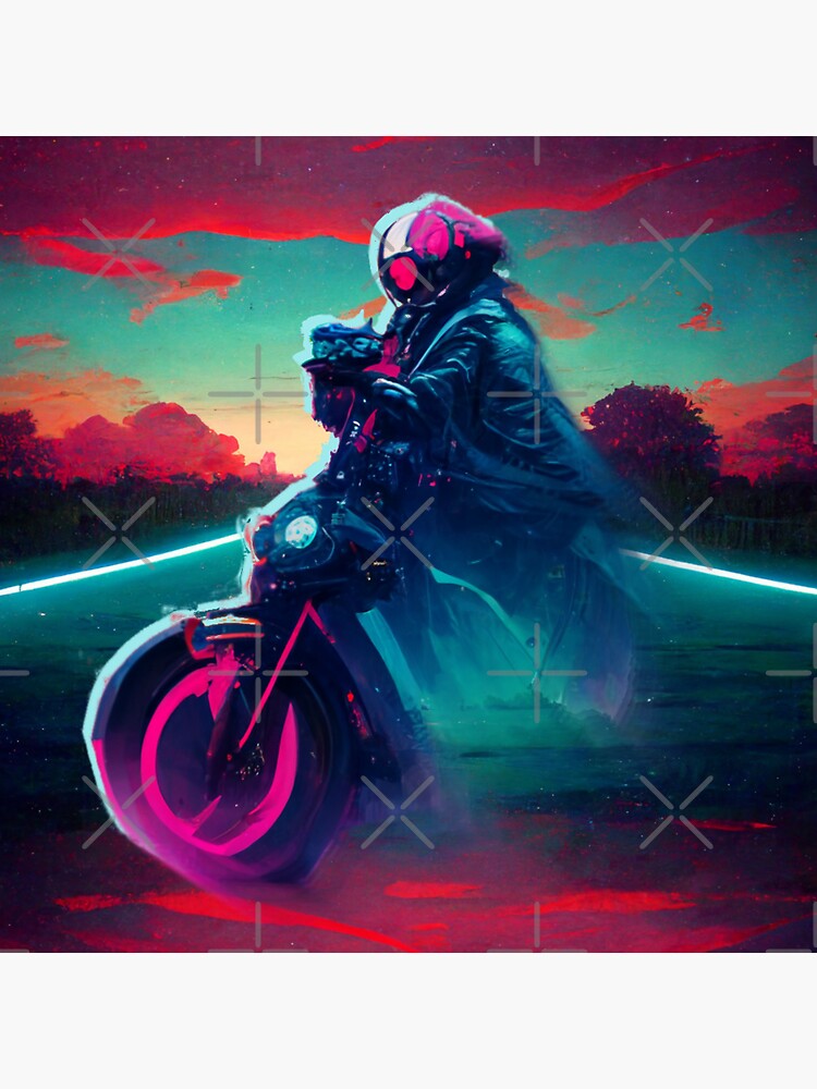 "Neon Rider" Sticker for Sale by AErthur | Redbubble