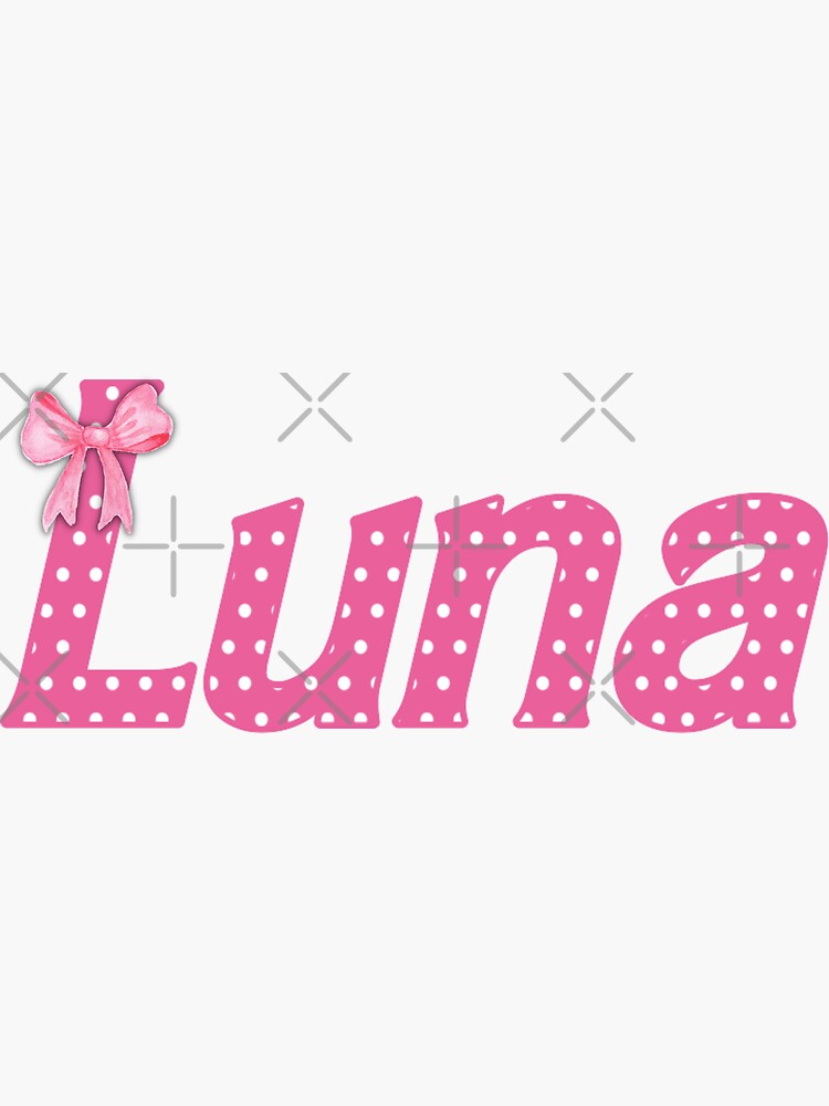 "Luna name " Sticker for Sale by CalliopeCr | Redbubble