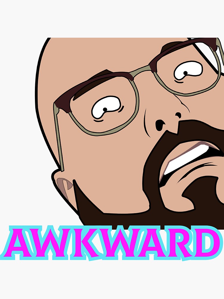 "Awkward Emote" Sticker for Sale by dndwme | Redbubble