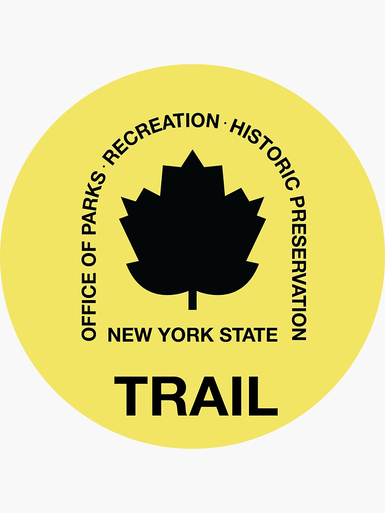 "NYS Park and Recreation Trail Marker Yellow" Sticker for Sale by ...