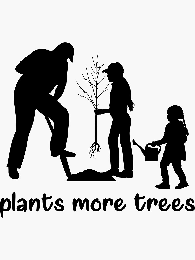 "plant more trees" Sticker for Sale by raniaa-dhm | Redbubble