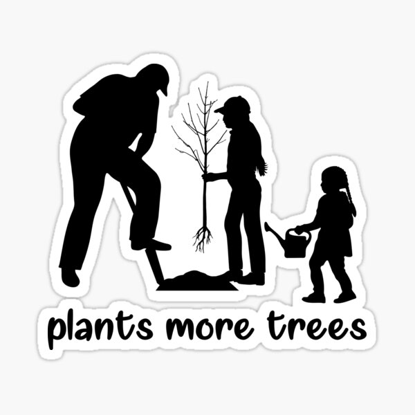 "plant more trees" Sticker for Sale by raniaa-dhm | Redbubble