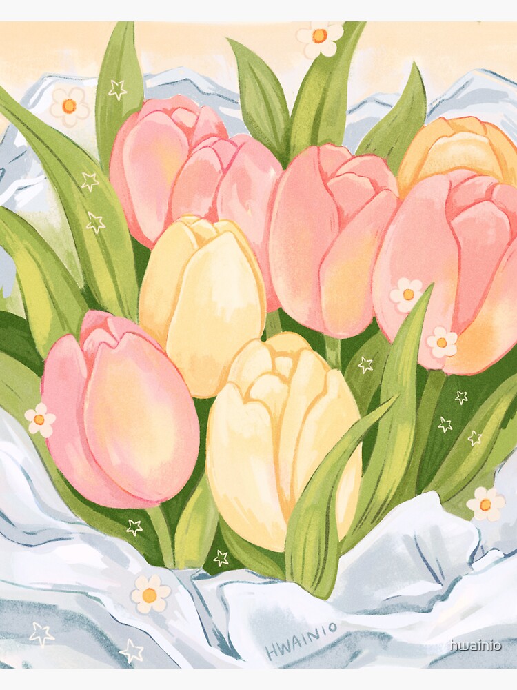 "Tulip Time" Sticker for Sale by hwainio | Redbubble