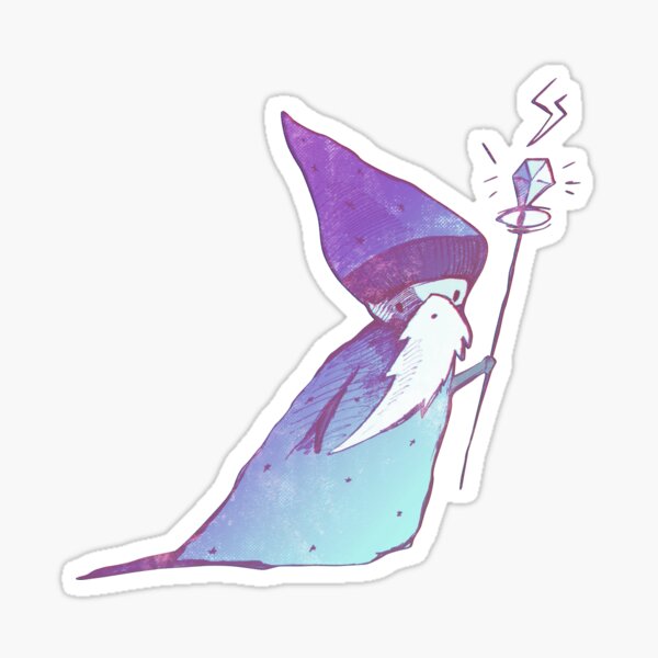 "Wizard" Sticker for Sale by Bakani | Redbubble