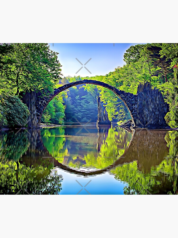 "Gablenz Germany Devil's Bridge Rakotzbrucke Artistic" Tapestry for ...