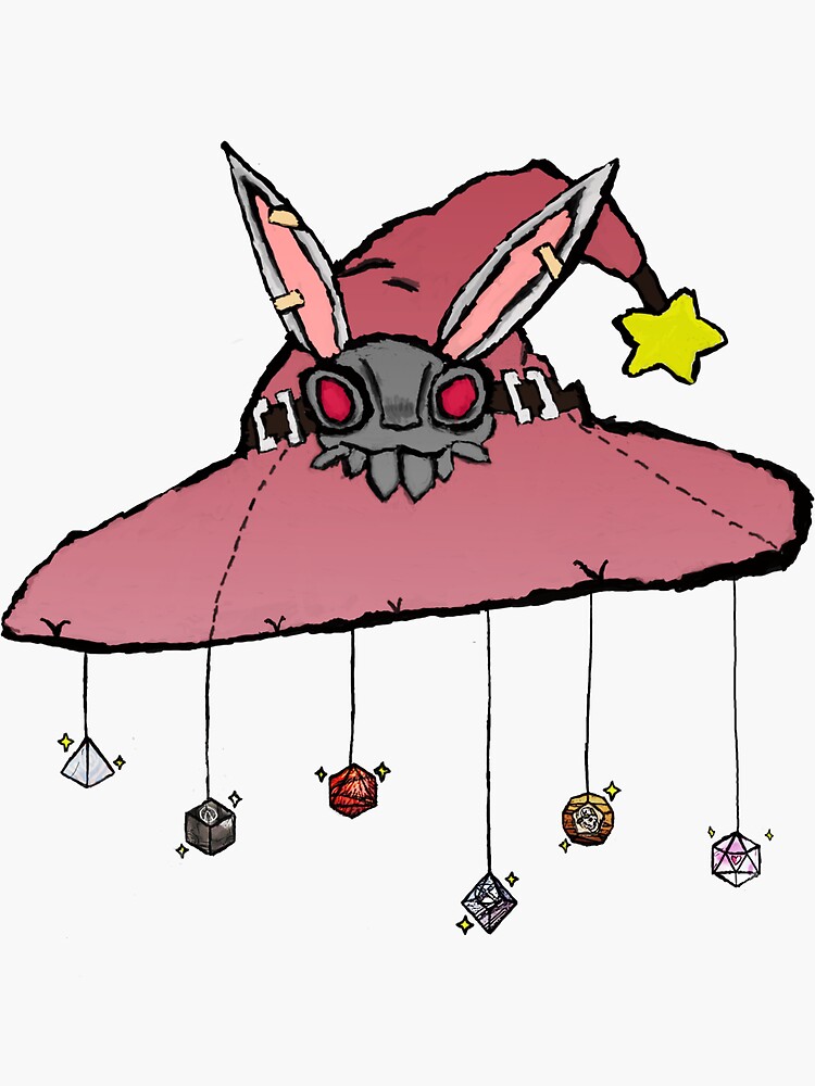 "DnD Wizard Hat" Sticker for Sale by Reclusiverachel | Redbubble