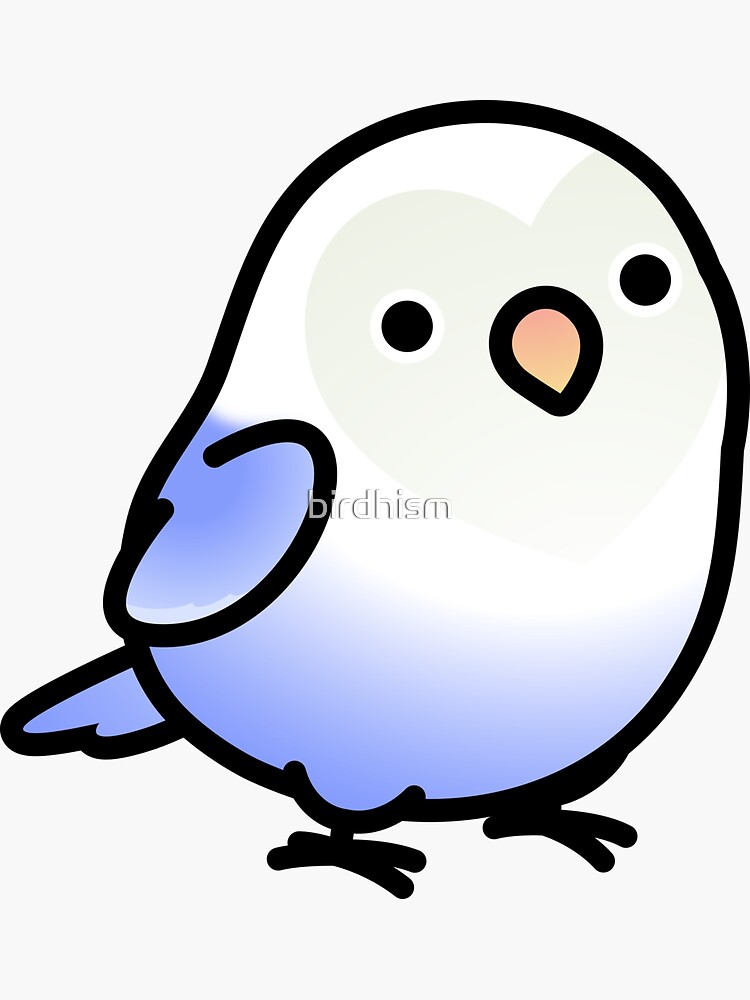 "Chubby Fischer's Blue Lovebird" Sticker for Sale by birdhism | Redbubble