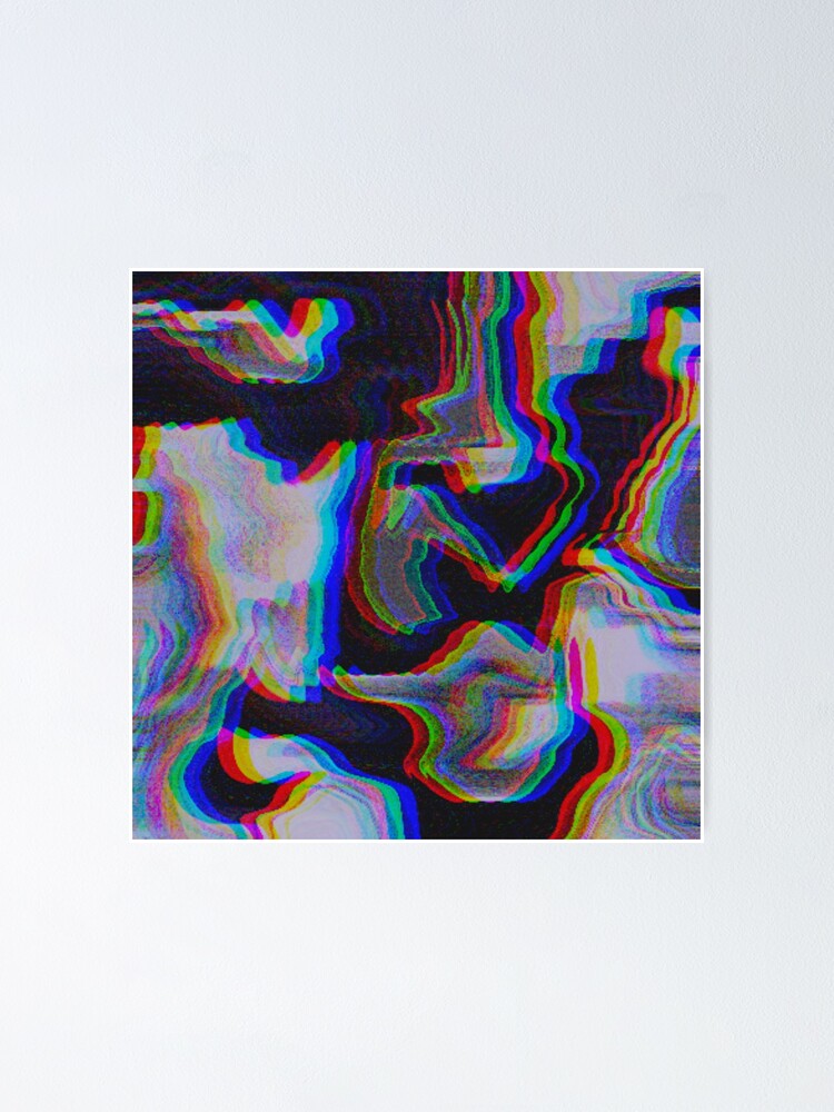 "Trippy Liquid Art Black and White Liquid Drip Glitch | StokedUpArt ...