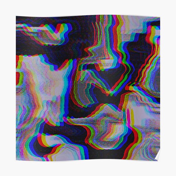 "Trippy Liquid Art Black and White Liquid Drip Glitch | StokedUpArt ...