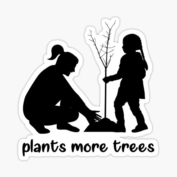 "plant more trees" Sticker for Sale by raniaa-dhm | Redbubble