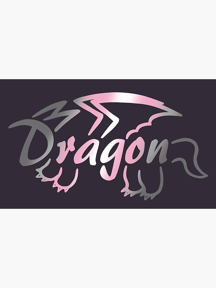 "Demi Girl Dragon Text Art" Poster for Sale by Nexum21 | Redbubble
