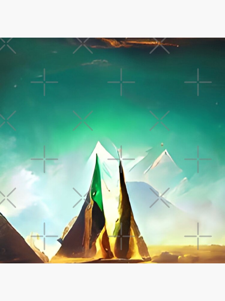 "Emerald pyramids" Sticker for Sale by AvailableVA | Redbubble
