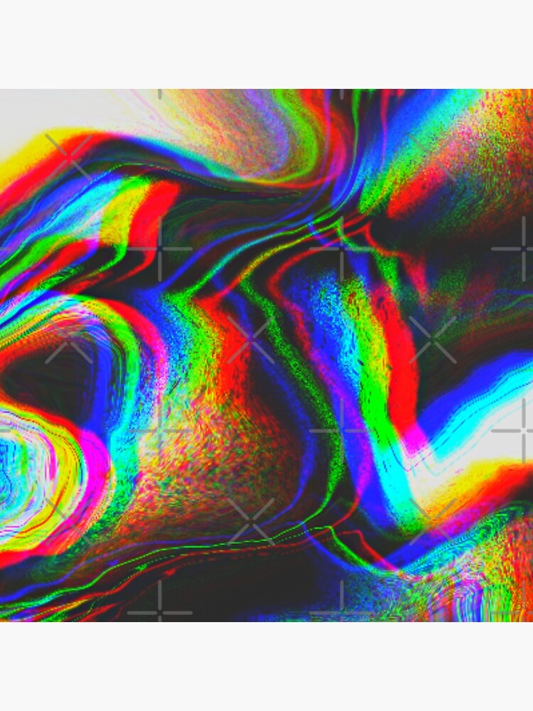 "Trippy Liquid Art Black and White Liquid Drip Glitch | StokedUpArt ...