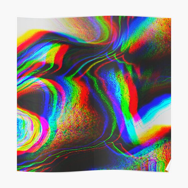 "Trippy Liquid Art Black and White Liquid Drip Glitch | StokedUpArt ...