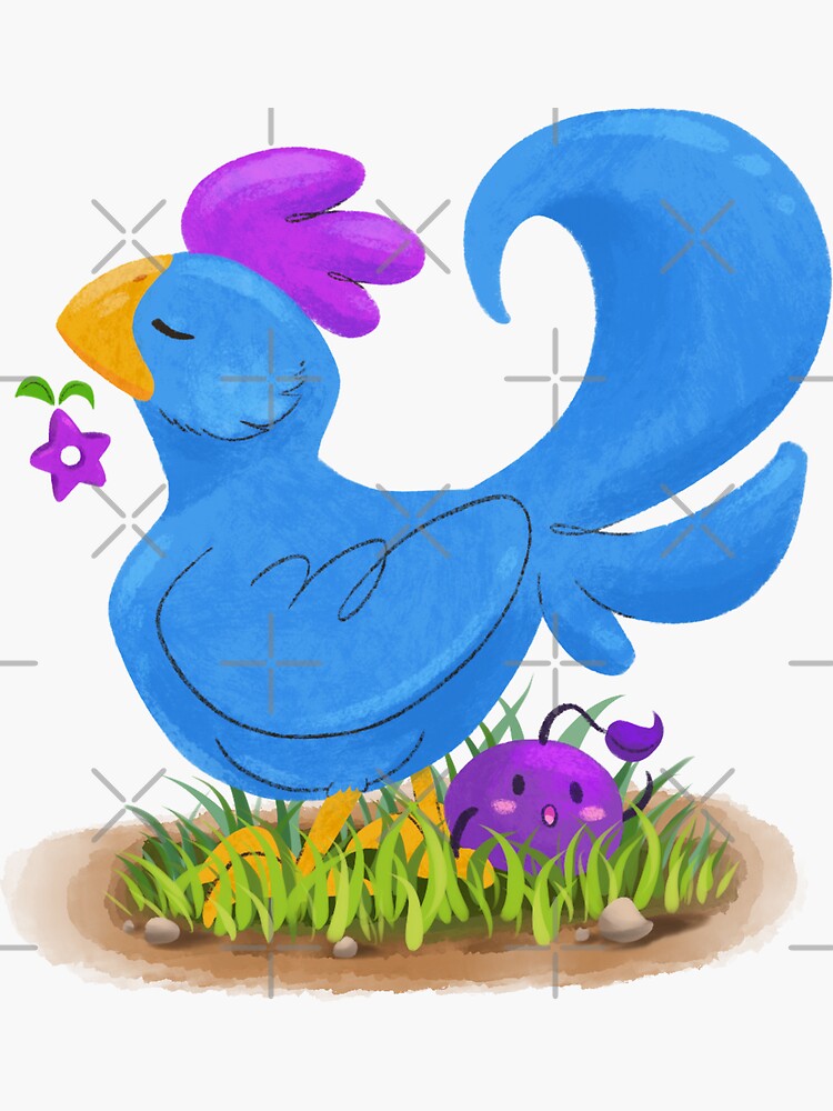 "Stardew Valley - Blue Chicken" Sticker for Sale by Skiddows | Redbubble