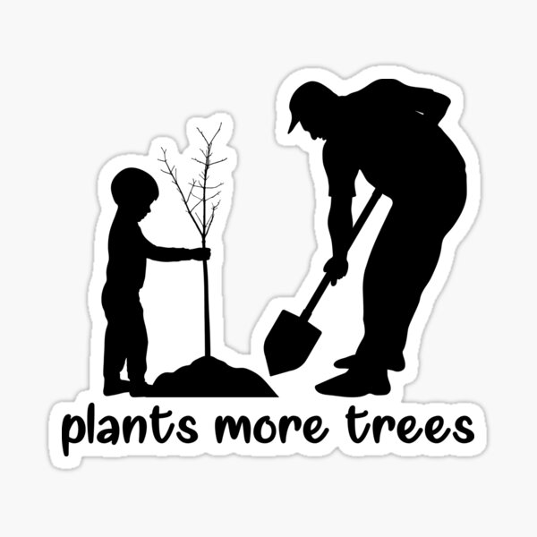 "plant more trees" Sticker for Sale by raniaa-dhm | Redbubble