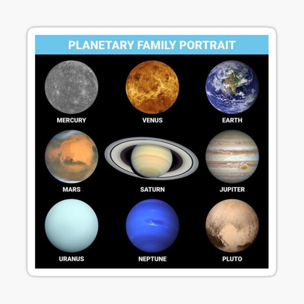 "Planetary Family Portrait" Sticker for Sale by davidleavitt | Redbubble