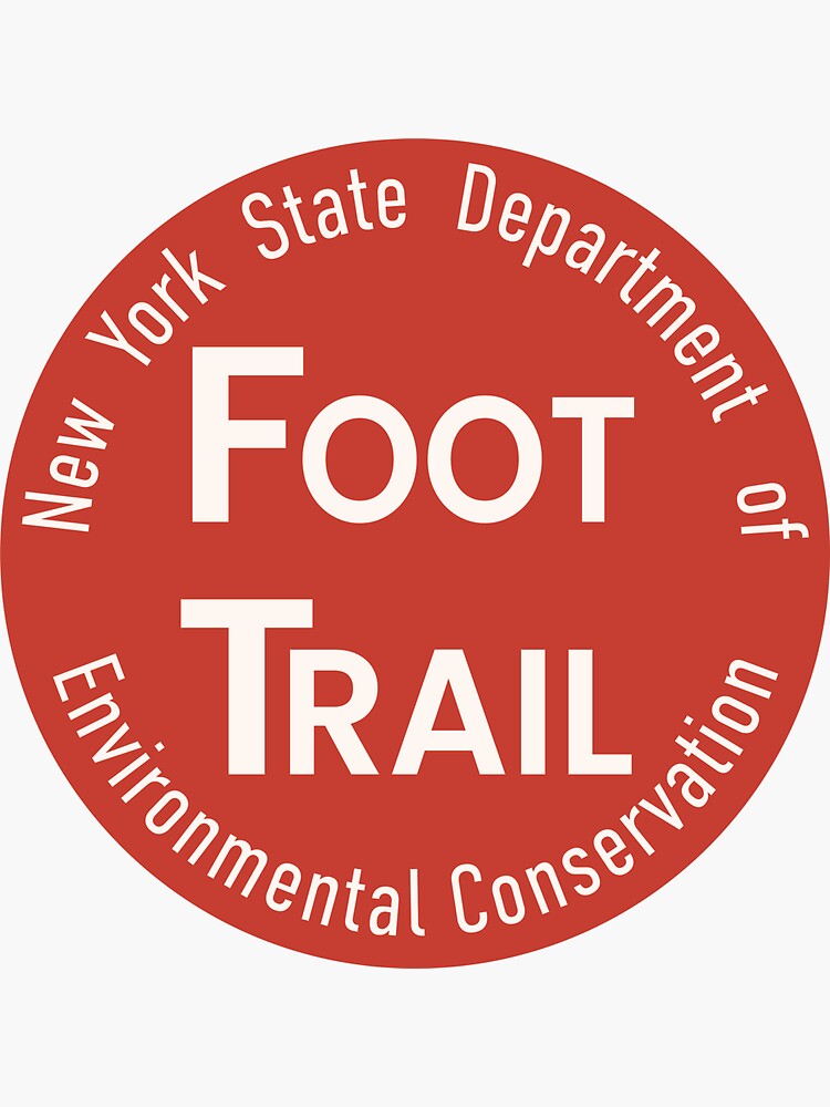"NYSDEC Foot Trail Marker Red" Sticker for Sale by repyourparks | Redbubble