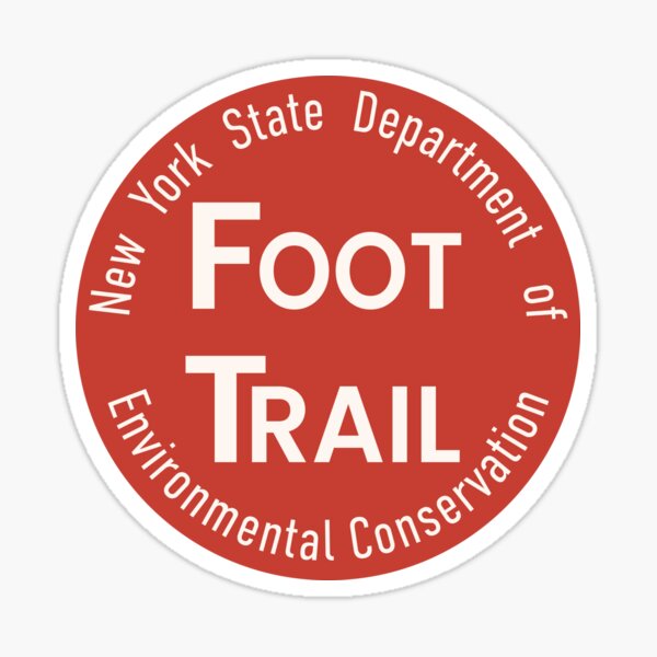 "NYSDEC Foot Trail Marker Red" Sticker for Sale by repyourparks | Redbubble