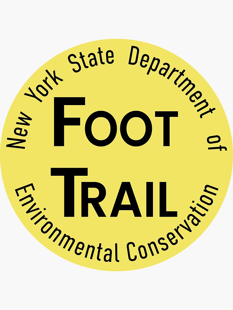 "NYSDEC Foot Trail Marker Yellow" Sticker for Sale by repyourparks ...