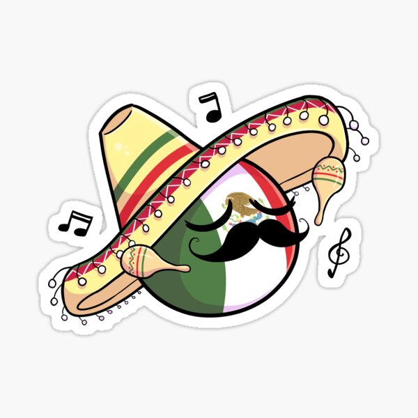 "Mexicoball (Countryballs)" Sticker for Sale by YoyoHana | Redbubble