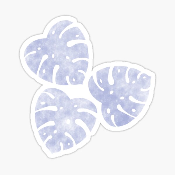 "Monstera - Periwinkle" Sticker for Sale by xfoxpaws | Redbubble