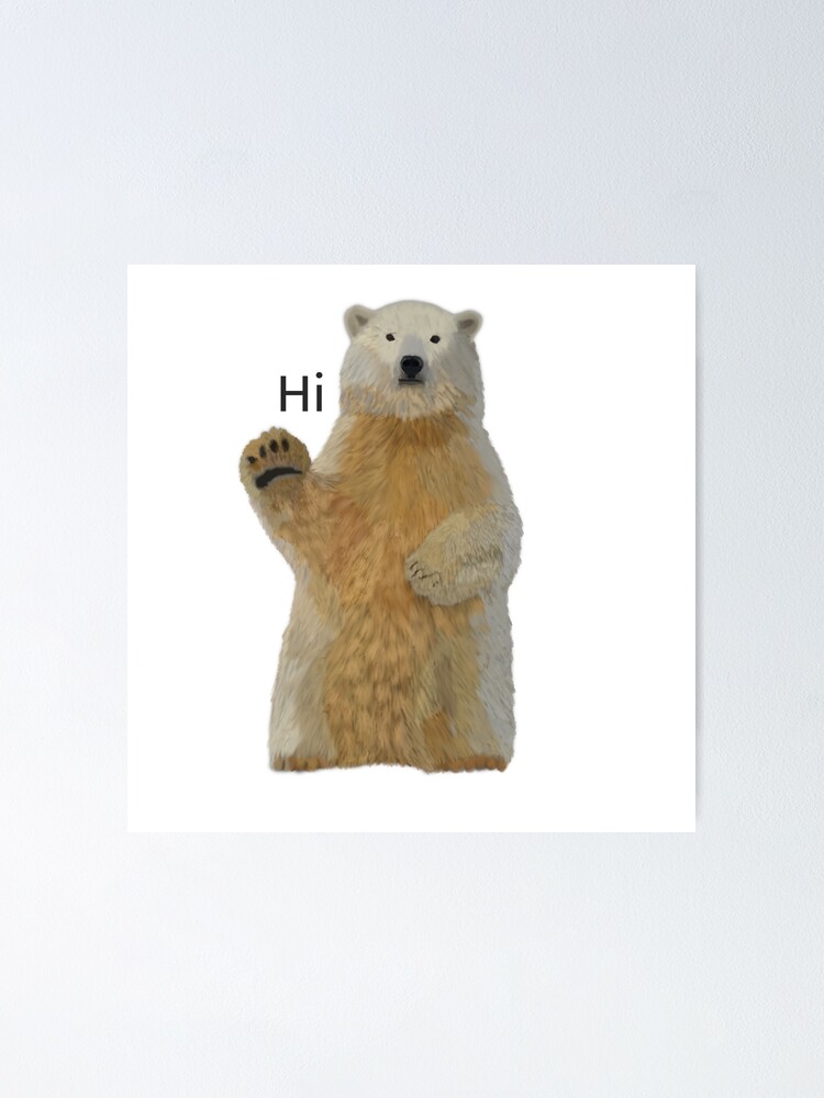 "Awkward polar bear " Poster for Sale by JustJenArt1090 | Redbubble