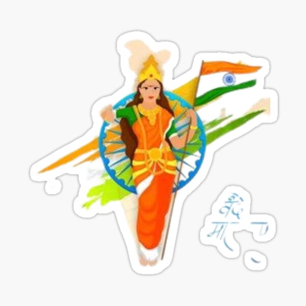 "bharat mata" Sticker for Sale by mrazki02 | Redbubble
