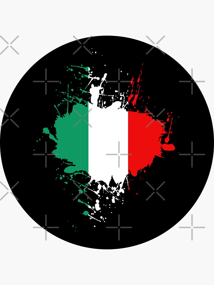 "Italy Flag Coat Of Arms Paint Splatter - Cool Italian " Sticker for ...