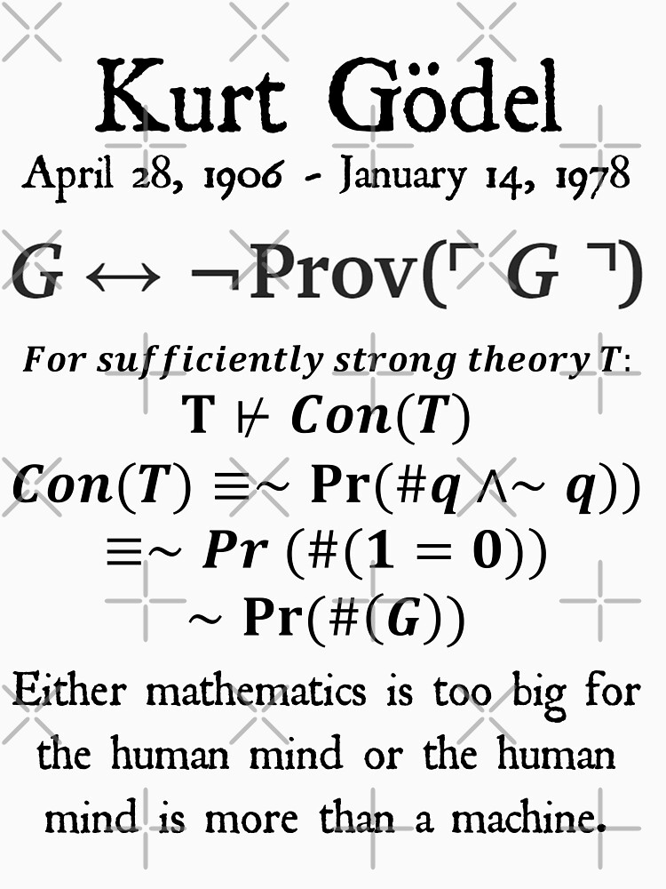 "Kurt Godel Mathematician Logician Vintage Mind or Machine Math Design ...