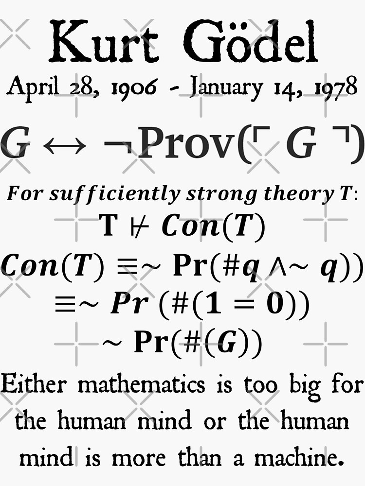 "Kurt Godel Mathematician Logician Vintage Mind or Machine Math Design ...
