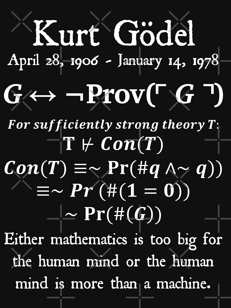 "Kurt Godel Mathematician Logician Vintage Mind or Machine Math Design ...